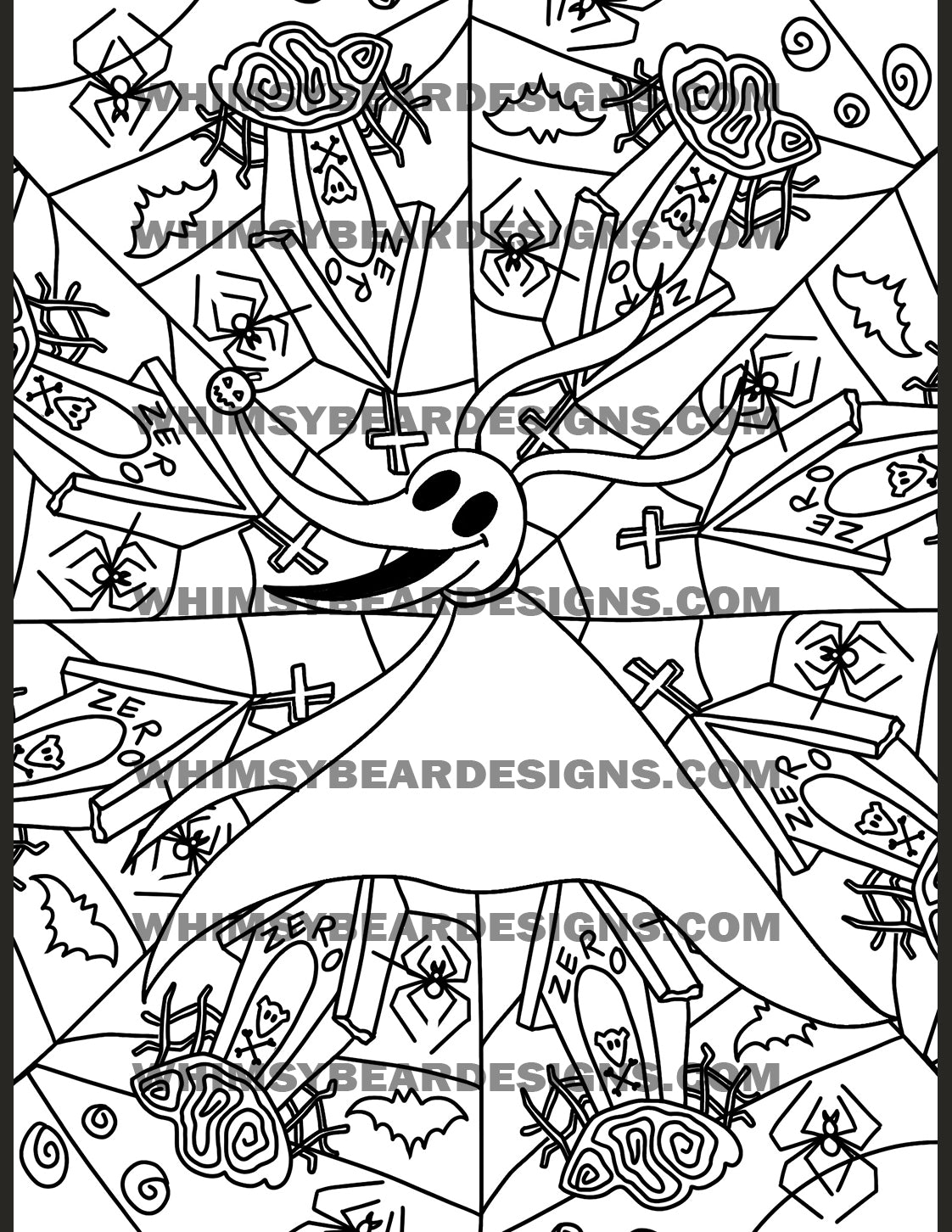 nightmare before christmas coloring pages free